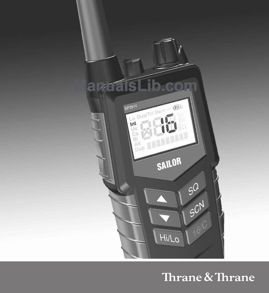 (VHF Sailor SP3510) USER MANUAL, EN | Unicat